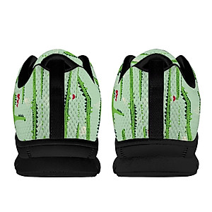Anime Crocodile Love Green Running Shoes for Women Tennis Shoes Lightweight Breathable Sport Athletic Sneaker