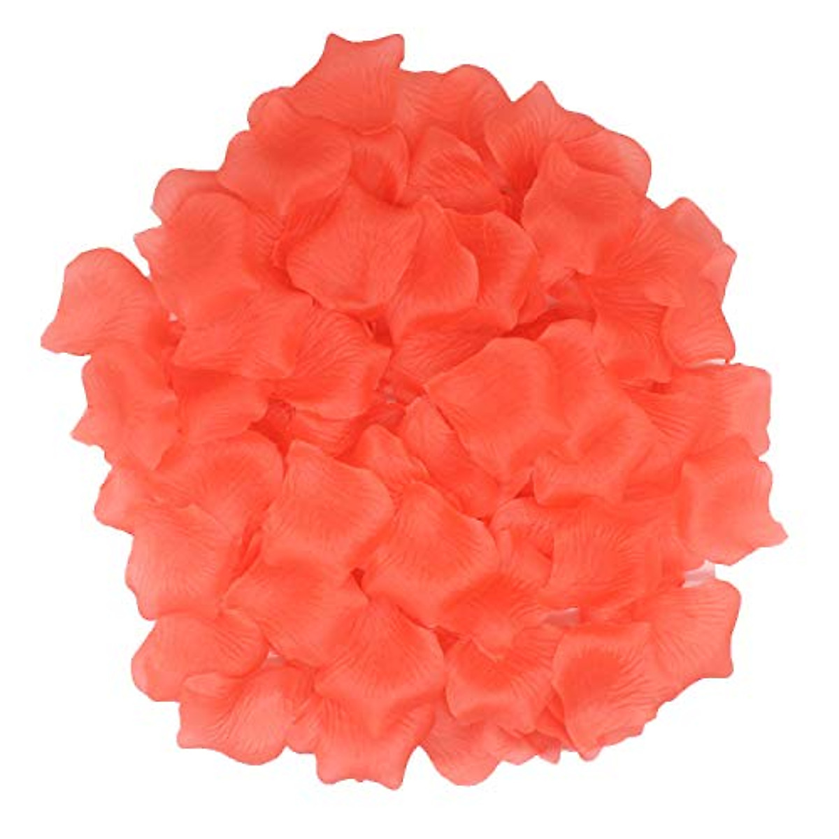 1000 Pcs Coral Silk Rose Petals Artificial Flowers Petals for Wedding Flower Girl Basket Aisle Scatter Dinner Table Centerpieces Party Confetti Bridal Shower Romantic Night Decoration