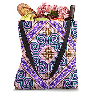 Hmong Tote Bag Cross stitch Printed - Hmong Creations Tote Bag