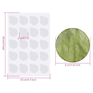 200 Pcs Eyelash Extension Adhesive Glue Pallet Sticker Pads, Disposable Waterproof Adhesive Holder Pad and 1 Pcs Eyelash Extension Jade Stone