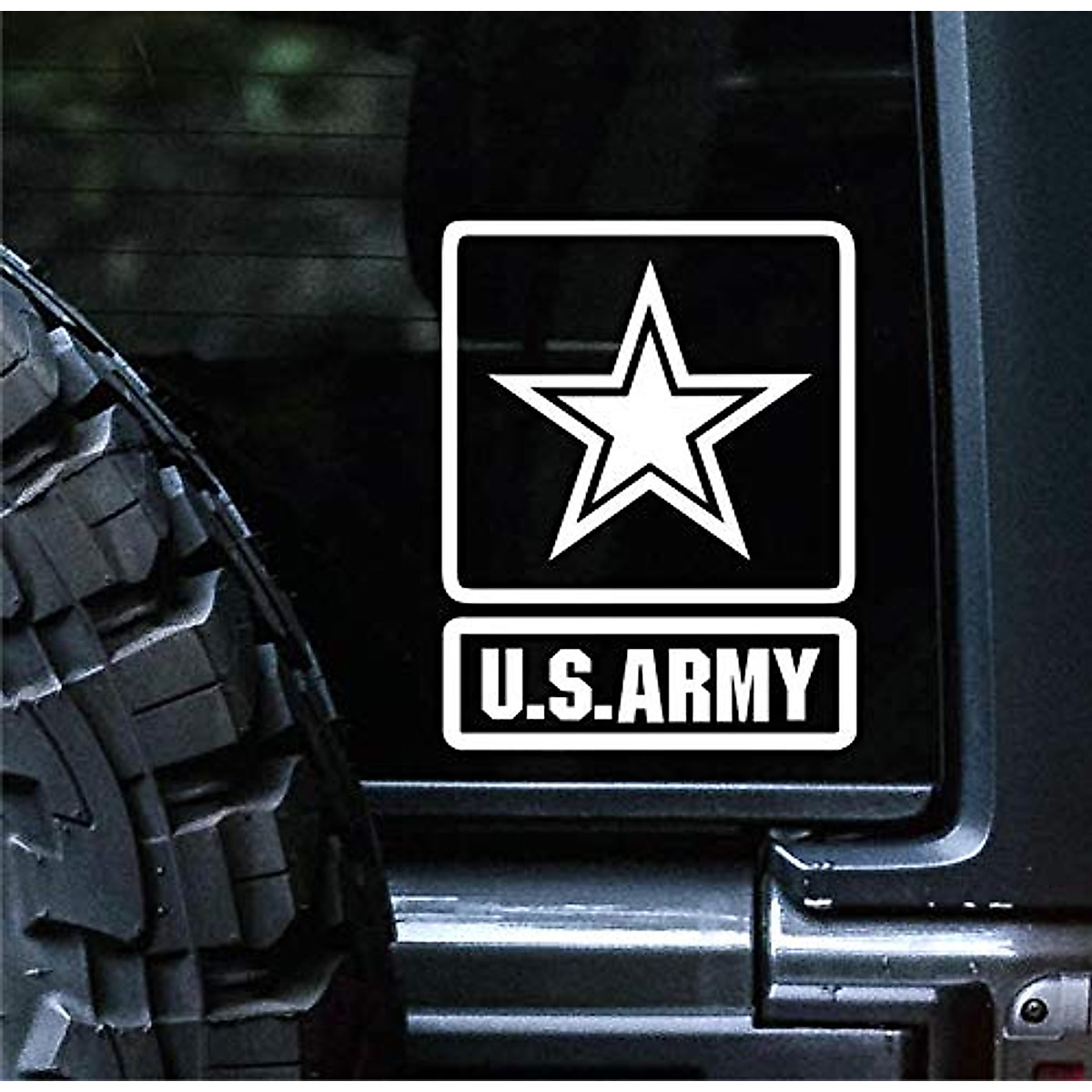 Sunset Graphics & Decals U.S. Army Decal Vinyl Car Sticker | Cars Trucks Vans Walls Laptop | White | 5.5 Inches | SGD000214