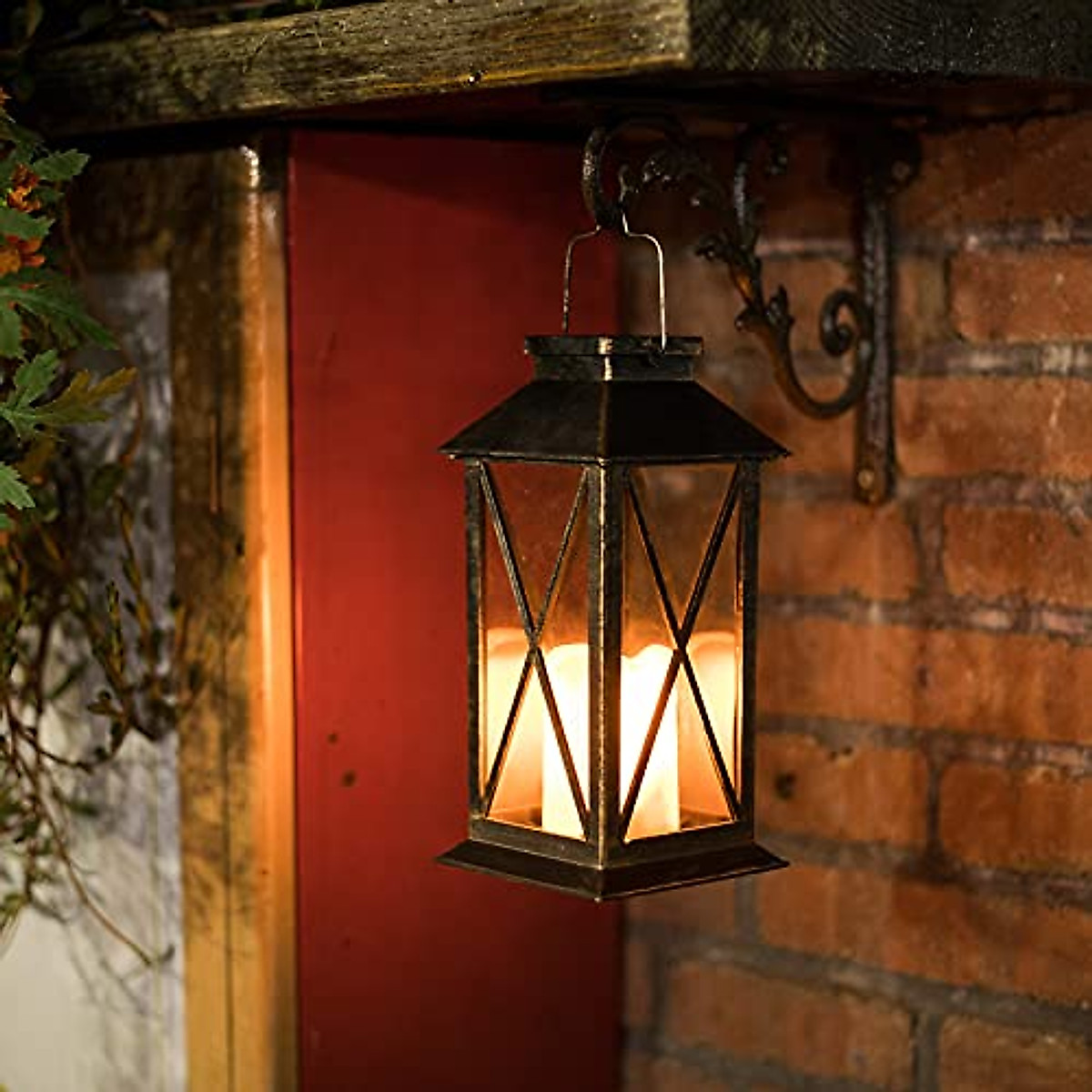 Solar Lantern, Outdoor Hanging Solar Lights Waterproof LED for Porch Garden Patio Pathway Deck Yard(2 Pack)