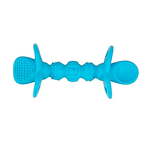 Nuby Dipeez 2 in 1 Silicone Spoons/Dipper, 2pk, Blue/Green