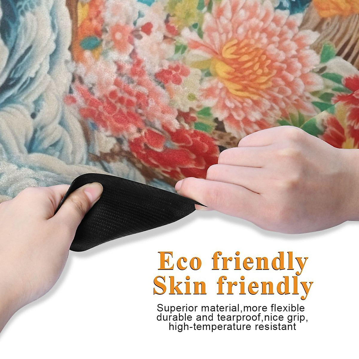 GOODOLD Geometric Ethnic Yoga Mat, 71 x 26 Inch Non-slip Yoga Mats Folding Travel Exercise Mat Indoor Outdoor Gym Pilates with Storage Bag for Women Men