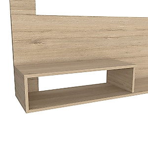 FM FURNITURE Cabos Floating Entertainment Center for TVs up to 55-inches, Light Pine