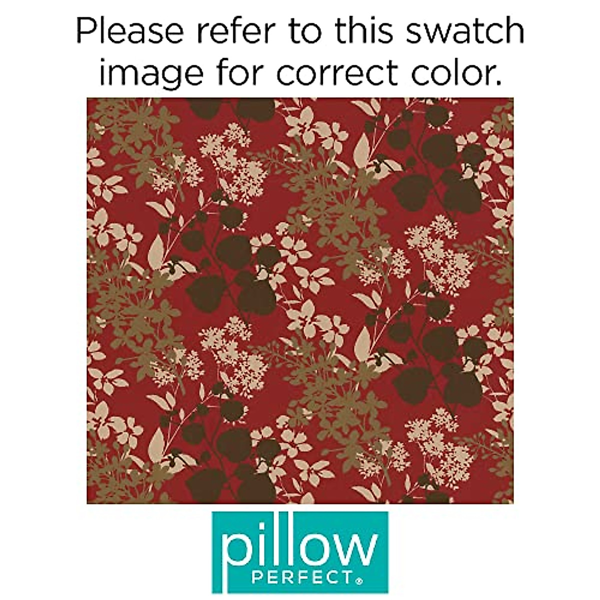 Pillow Perfect Outdoor/Indoor Monserrat/Montifleuri Sangria Chaise Lounge Cushion, 1 Count (Pack of 1), Brown