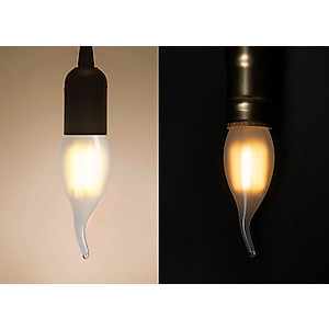 PANLAVIE LED 40 Watt Chandelier Bulbs Standard Base Frosted Bulbs, Dimmable Filament 40 Watt LED Bulbs (Uses Only 3.5 watts), E26 Medium Base, 2700K Warm Light Candle Bulbs, Pack of 6