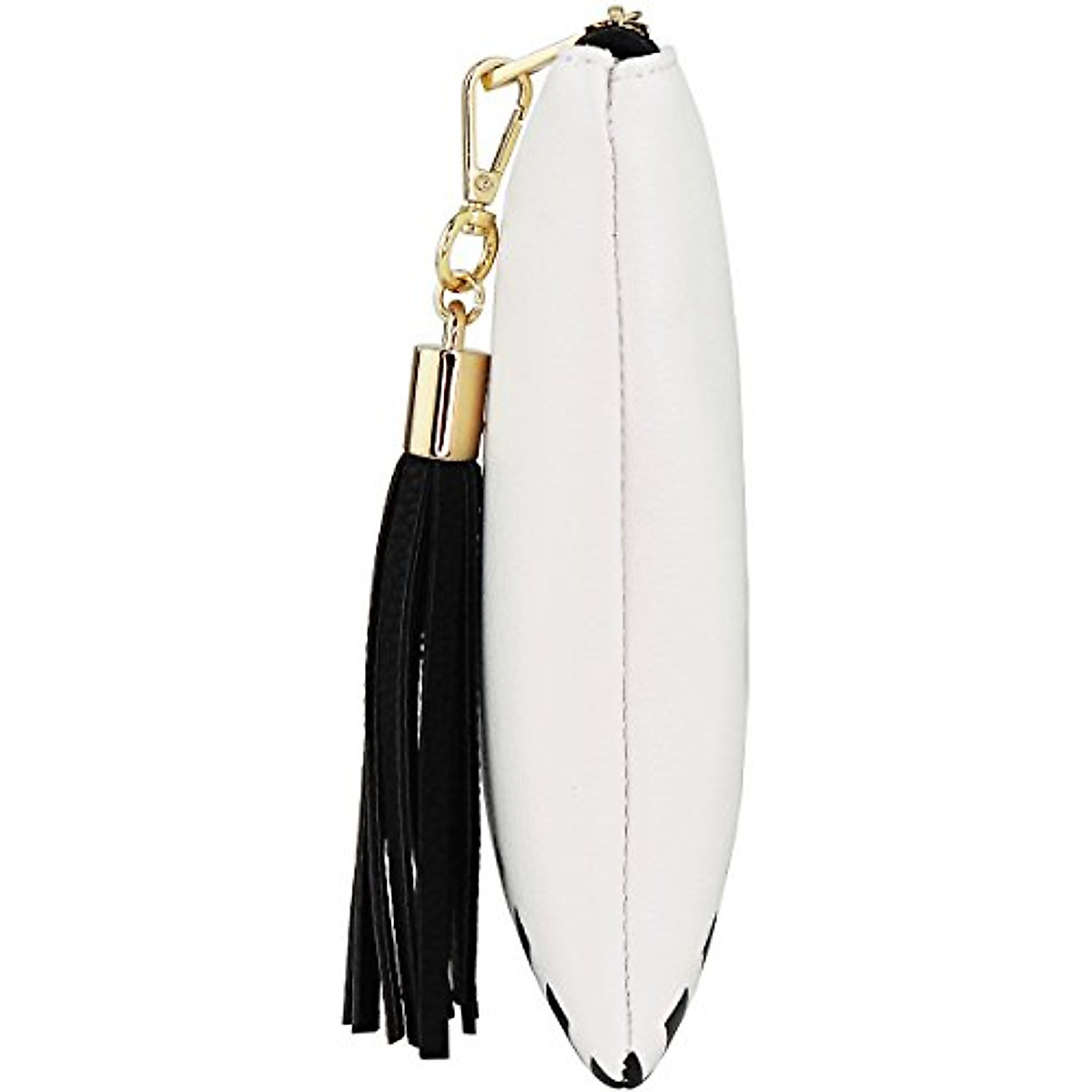 B BRENTANO Vegan Clutch Bag Pouch with Tassel Accent (Black)