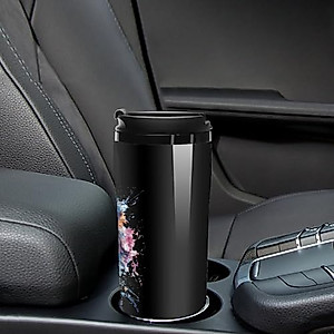 Peace Sign Bigfoot Sasquatch Travel Coffee Mug Reusable Coffee Cup Tumbler with Lid for Outdoor 350ml