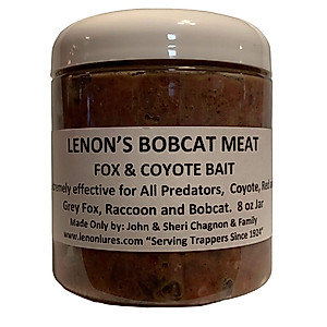 Lenon's Lure Bobcat Meat Fox and Coyote Bait - 8 oz Plastic Jar
