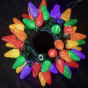 Joiedomi 25 Count C9 Christmas Lights Outdoor, 15.75 FT LED Fairy String Lights for Indoor or Outdoor Christmas Decorations, Patio Xmas Tree Lights Wedding Party Decor(Multicolor)