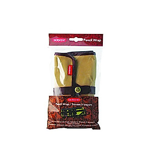 Derwent 700434 Pencil Case, Canvas Wrap Pencil Holder, Holds up to 30 Pencils and Supplies (2300671),brown