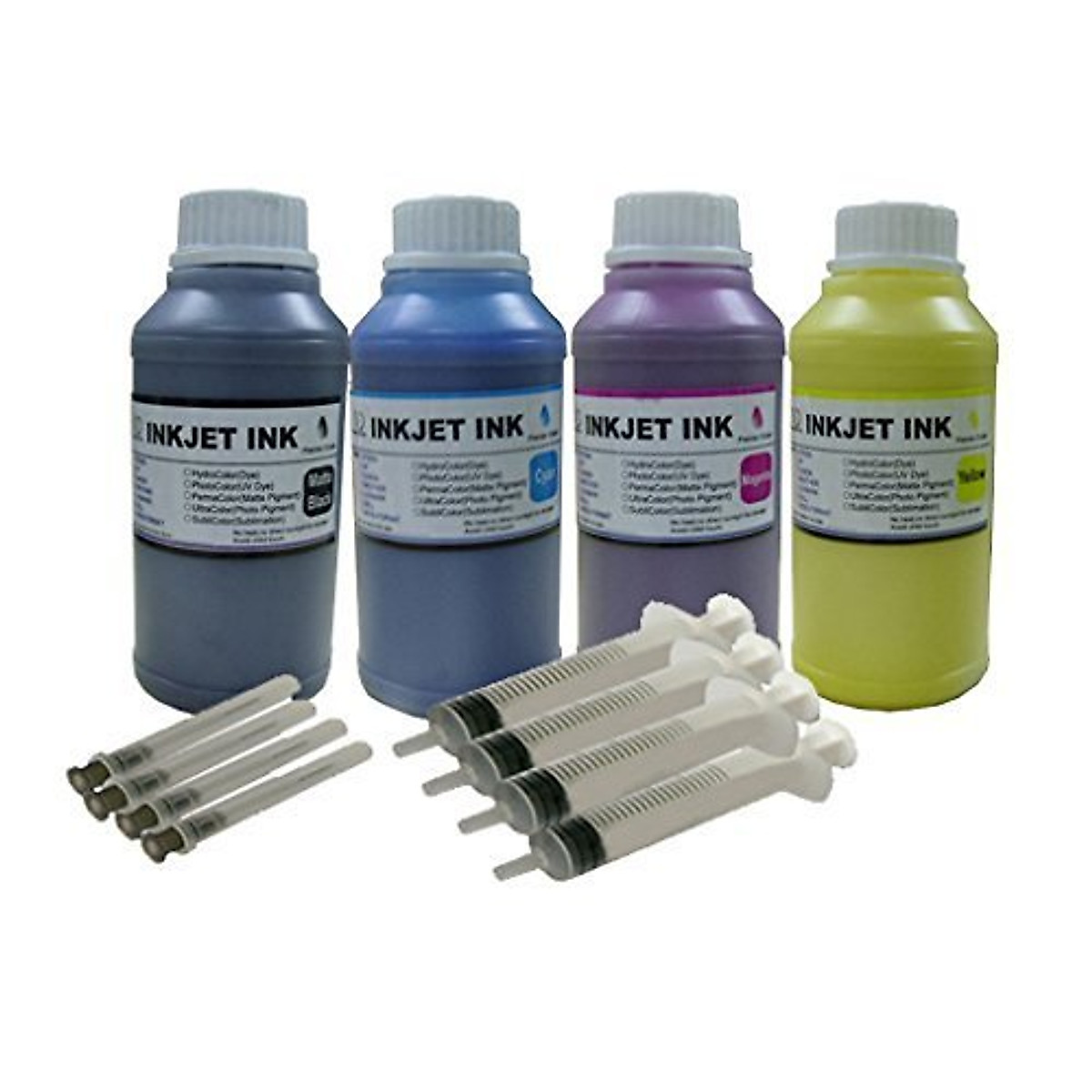 ND R@ 4 Bottles 250ml Pigment Durabrite Ink Refill Kit with 4 Refill Syringes for Epson 786 786XL T786:Workforce Pro WF-5620 WF-5690 WF-5110 WF-5190 WF-4630 Printers