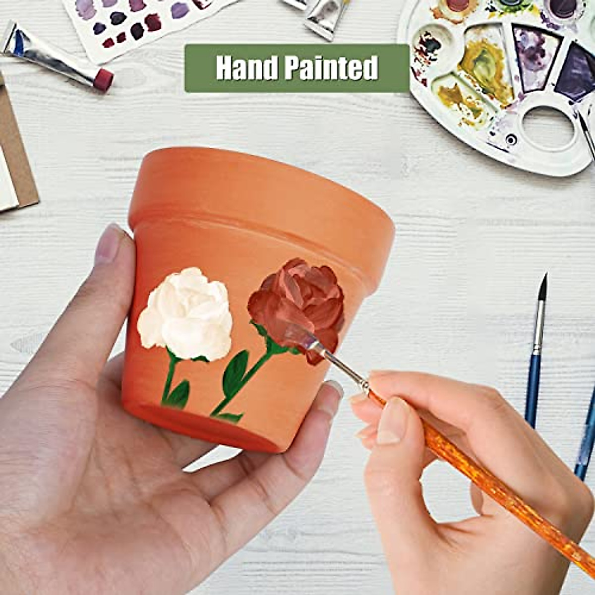 KOAMLY 20pcs 3 InchTerra Cotta Plant Nursery pots Mini Planters with Drains, Succulent Seedling Planters Best Gift for Aunt in Home Office, Window Sill, Wedding Decor