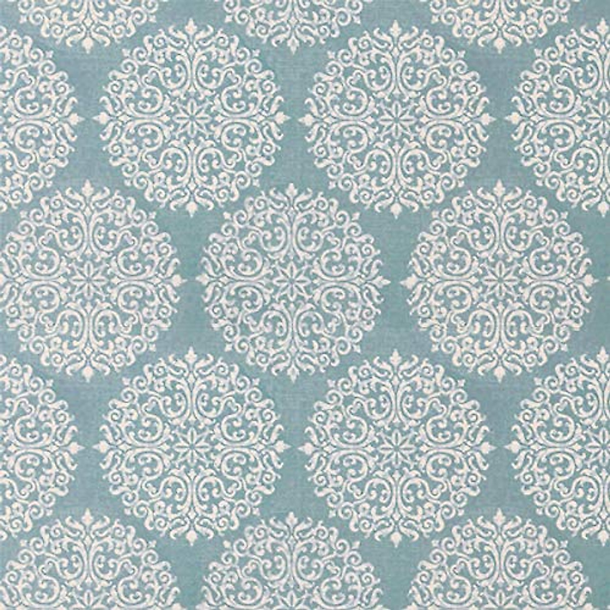 HomePop Parsons Classic Upholstered Accent Dining Chair,Set of 2, Blue and Cream Medallion