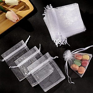 ENNIYU Mini Sheer Organza Gift Bags, 2x3 Breathable Storage Bag with Drawstring, Mesh Bags for Wedding Favor Party Pouch, Jewelry, Festival, Makeup, Christmas Candy