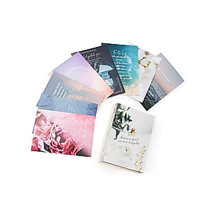 Sympathy Cards Religious with Envelopes - Bulk Set of 30 Blank Cards with Box - Scripture on front - Unique Designs - Heartfelt Spiritual Messages