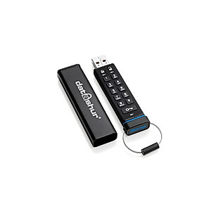 iStorage datAshur 8 GB Secure Flash Drive - Password Protected, Dust and Water Resistant, Portable, Military Grade Hardware Encryption USB 2.0 IS-FL-DA-256-8