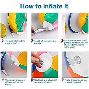 Cedtioaus Beach Ball, 12 Pcs Beach Balls Bulk, 12" Inflatable Beach Ball for Kids, Pool Party Decorations, Beach Toys for Summer Water Games