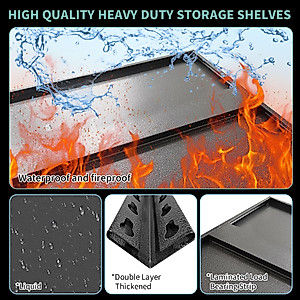 AQY 72" H|48" W Garage Shelving Heavy Duty, Metal Adjustable 5 Tier Storage Shelves, Garage Industrial Shelving Utility Racks for Kitchen, Industrial, Warehouse, Basement, Workshop (72" Hx48 Wx24 D)