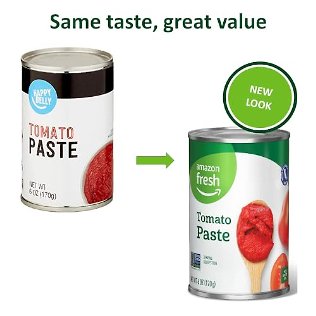 Amazon Fresh, Tomato Paste, 6 oz (Previously Happy Belly, Packaging May Vary)
