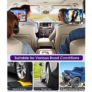 Lpoake 2 Pack Car Headrest Tablet Holder Back Seat Tablet Holder for Car Headrest Mount for Kids Fits All 7-12.9'' Tablets