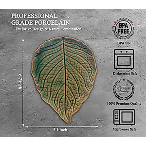 Leaf Spoon Rest For Stove Top Ceramic Spoon Holder For Kitchen Countertop Green Cooking Spoon Rest Cute Kitchen Spoon Rest Green Leaf Kitchen Decor And Accessories