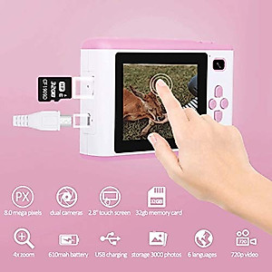 LKYBOA Child Camera - Kids Digital Cameras for Boys Girls Gifts HD Screen Video Camera for Kids Shockproof Children Selfie Toy