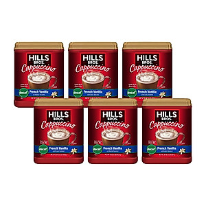 Hills Bros French Vanilla Cappuccino 16 Ounce (Pack of 6)