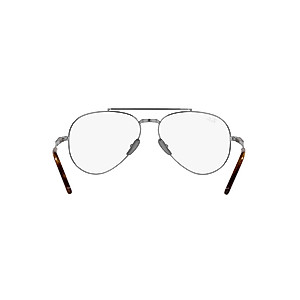 Ray-Ban RX8225V Aviator Titanium Pilot Prescription Eyewear Frames, Silver/Demo Lens, 55 mm