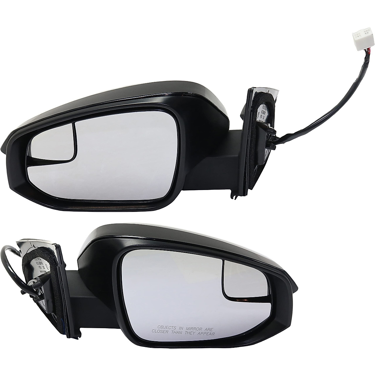 Kool Vue Driver & Passenger Side Power Heated Mirrors for Toyota RAV4 2016-2018 Manual Fold With Signal Light & Spotter Glass Paintable North America Built Vehicle