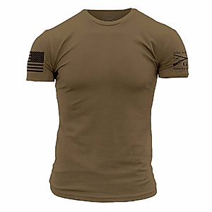 Grunt Style Basic Crew Men's T-Shirt, Color Military Green, Size X-Large