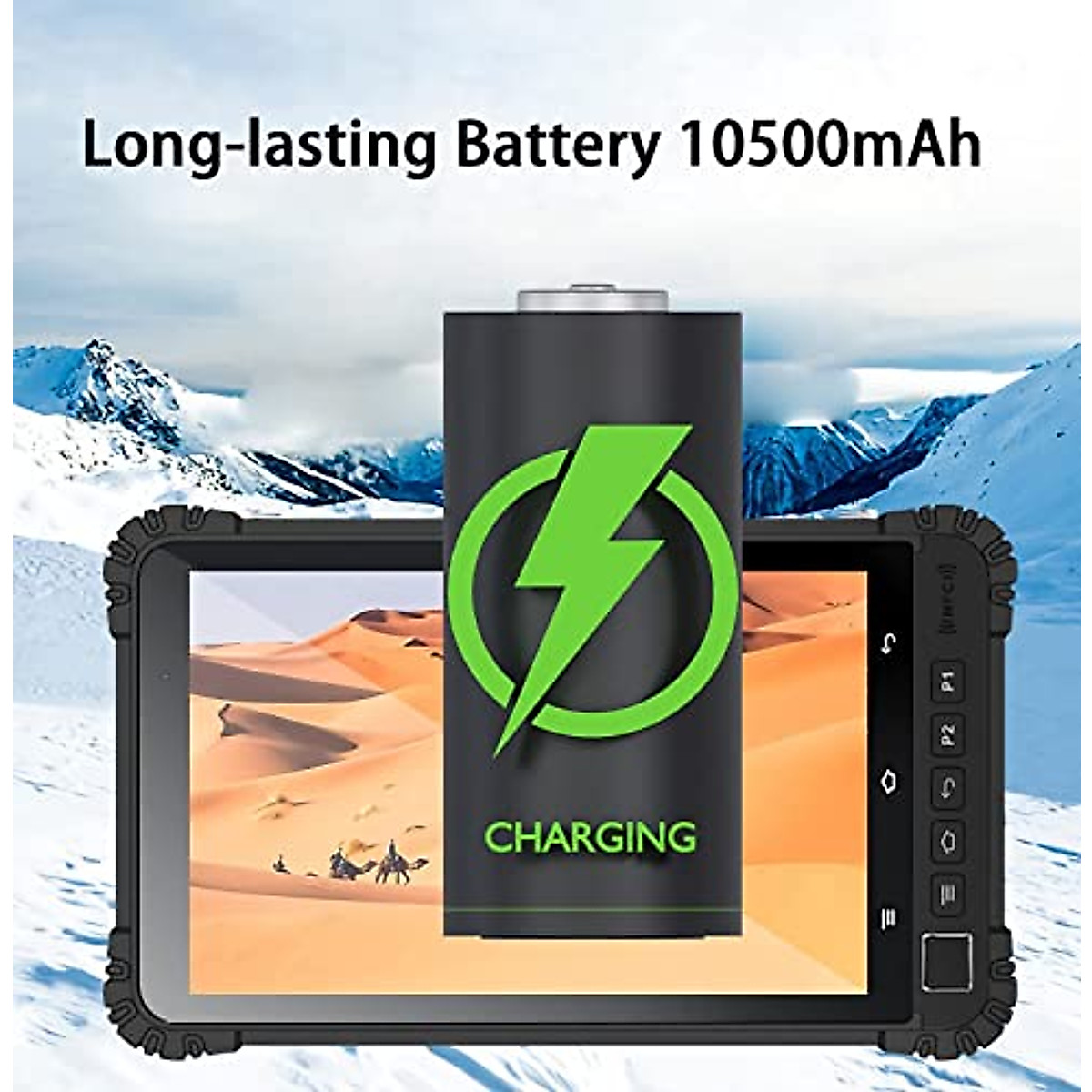 Upgraded Rugged Android Tablet, 8" IP68 Waterproof Ruggedized Tablet with Octa-Core CPU,Android 12.0, 6GB RAM,1284GB Storage, Wi-Fi, 13 Mega Camera,Waterproof Tablet for Enterprise Mobile Field Work