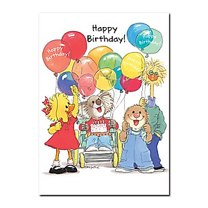 Suzy's Zoo Assorted Happy Birthday Greeting Card 6-Pack 10156