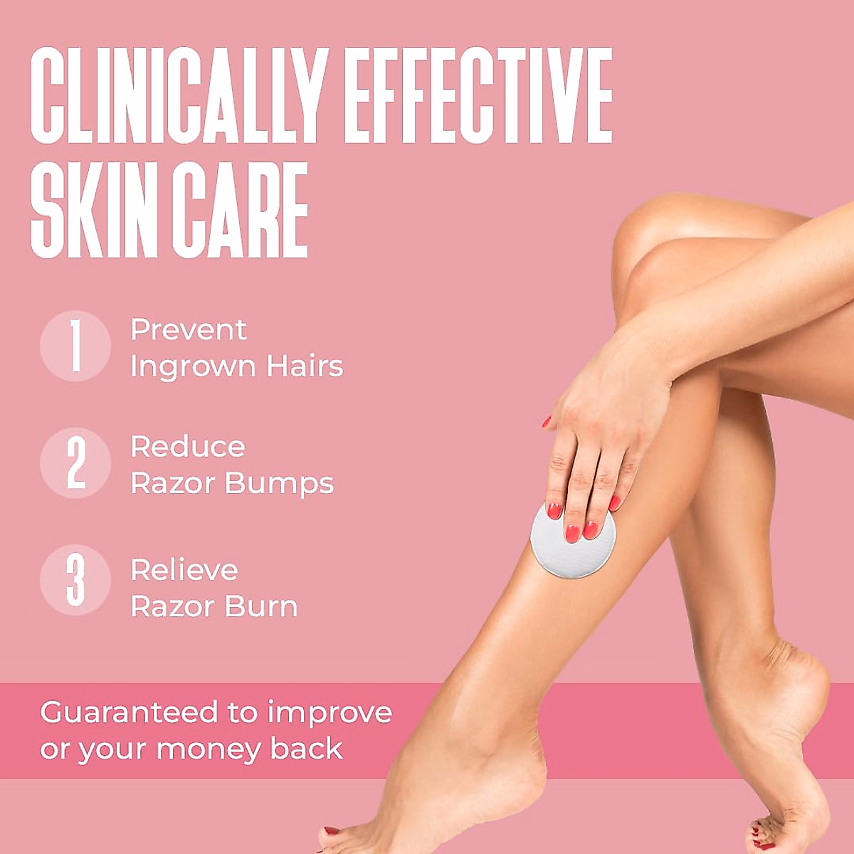 Prevent Ingrown Hairs and Razor Bumps with BHA & AHA Pads - Ingrown Hair Serum for Razor Burns - PFB Razor Bump Stopper Topicals Skin Care, Ingrown Hair Treatment for Bikini Area and Razor Bumps