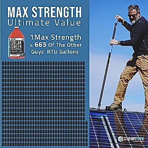 Cleantite Solar Panel Cleaner, Solar Sheen Max 1 Gallon (Makes 665 Gallons) and 2 Gallon Battery Powered Sprayer HD2000-S