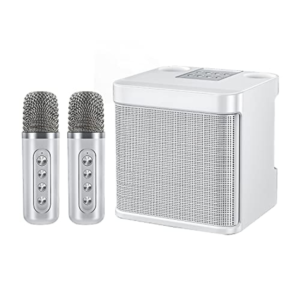 Karaoke Machine for Adults and Kids, Portable Bluetooth Karaoke Speaker for TV, with 2 Wireless Microphones PA Speaker System for Indoor Outdoor Party, Family Party Singing