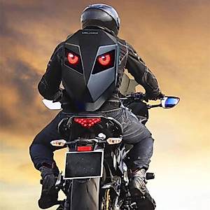 Crelander LED Knight Backpack, Laptop Bag Motorcycle Riding Backpack Hard Shell Travel Bag LED Motorbike Luggage Bags Waterproof Backpack DIY Daypack for Travelling Camping Cycling Storage Bag