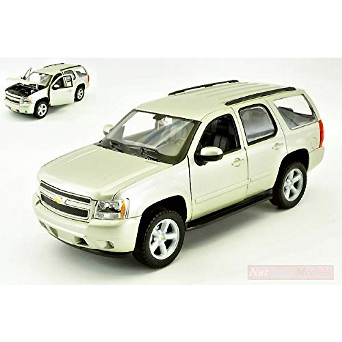 Scale Model Compatible with Chevrolet Tahoe 2008 Silver 1:24-27 WELLY WE22509GD