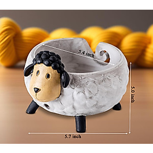 Sheep Yarn Bowls for Crocheting Resin Crochet Bowl Large Yarn Bowl for Knitting Durable Yarn Holder