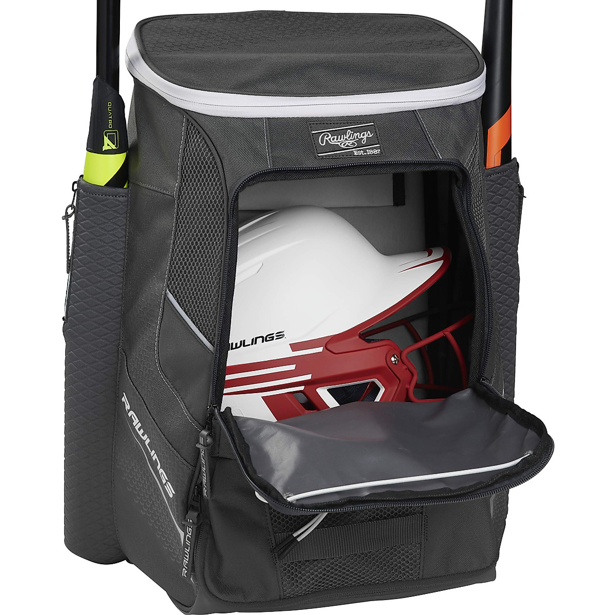 Rawlings | IMPULSE Backpack Equipment Bag | Baseball/Softball | Black