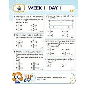 6th Grade Common Core Math: Daily Practice Workbook - Part I: Multiple Choice | 1000+ Practice Questions and Video Explanations | Argo Brothers (Next Generation Learning Standards Aligned (NGSS))