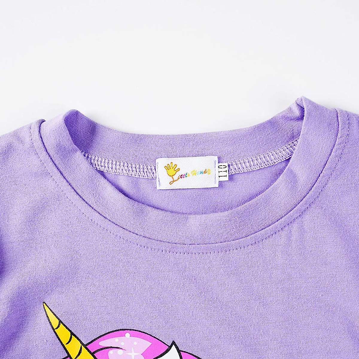 Little Girls Summer Pajamas Unicorn Short Sleeve 100% Cotton Sleepwear 2 Pieces Toddler Pjs Children Clothes Kids Jammies Sets Size 5t