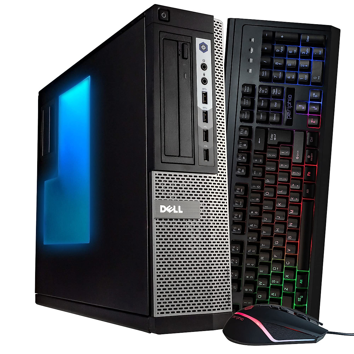Dell Optiplex 7010 Business Desktop PC, Intel Core i5-3470 3.2GHz, 8GB RAM, 240GB SSD, Windows 10 Pro 64bit, 20 Monitor, RGB Keyboard and Mouse, RGB Speakers (Renewed)