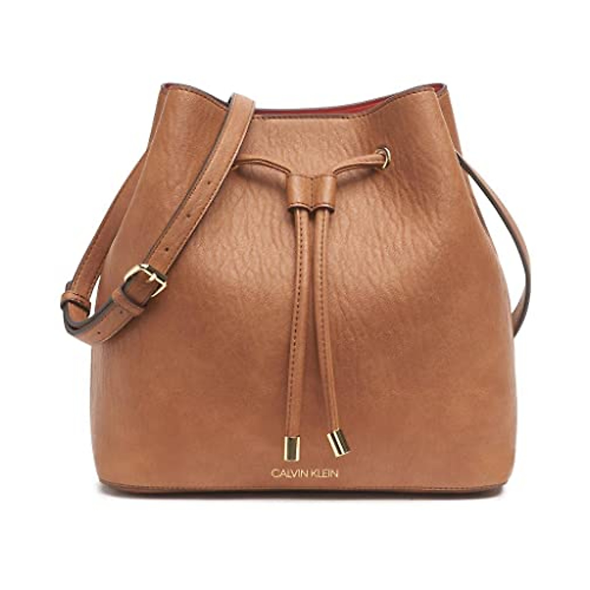 Calvin Klein Gabrianna Novelty Bucket Shoulder Bag, Caramel