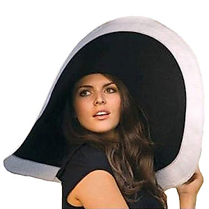 Straw Wide Brim Hat Women Derby Hat Floppy Beach Sunhat Hbb-bk