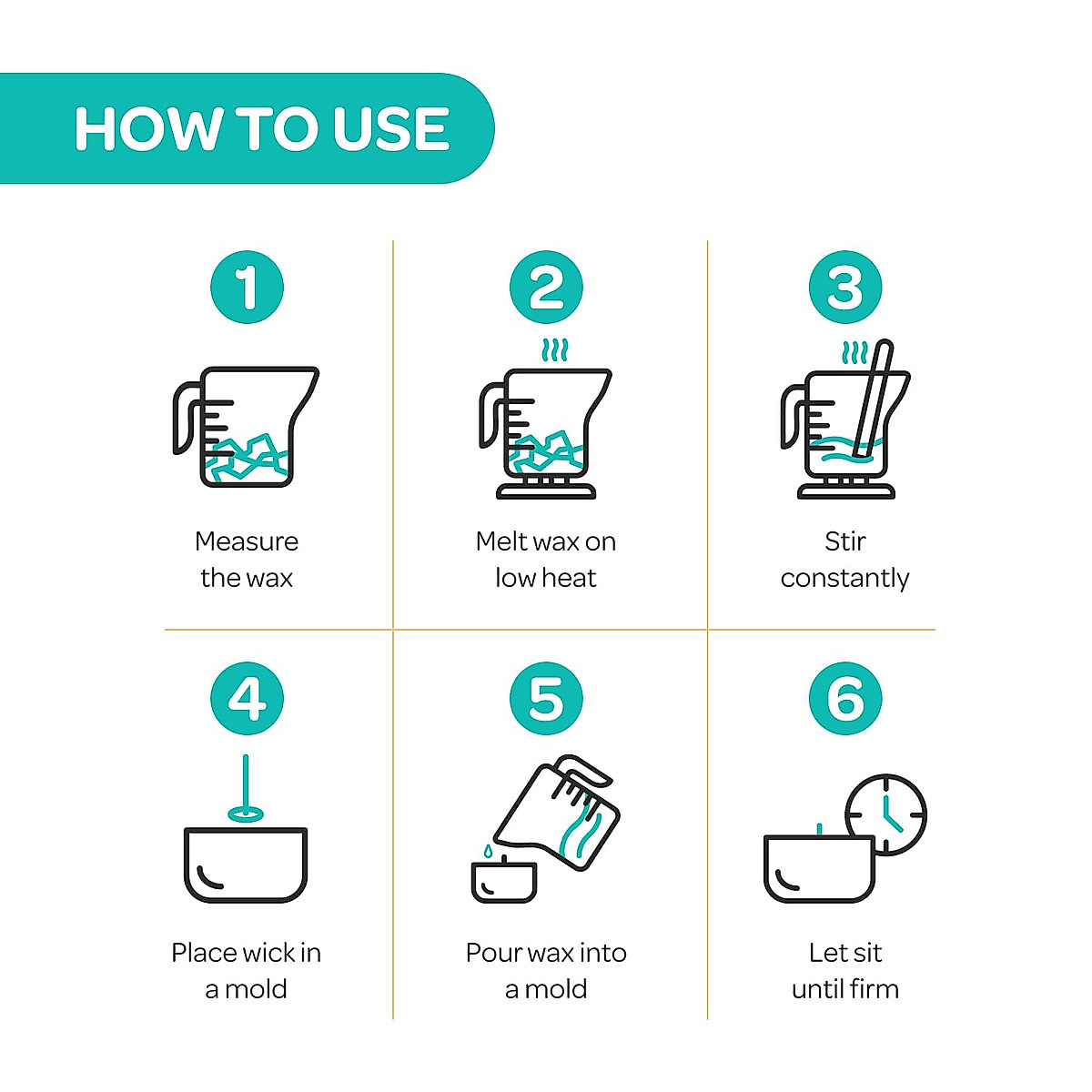 Hearts & Crafts Natural Soy Candle Wax and Candle Making Wax Supplies - 10 lbs Soy Wax for Candle Making - 100 6-Inch Pre-Waxed Candle Wicks - 2 Metal Centering Devices - 10 Pounds Soy Wax Flakes