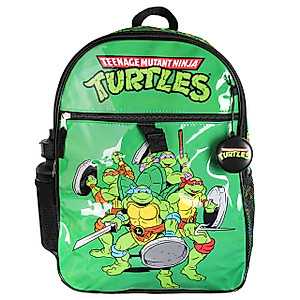 Nickelodeon Teenage Mutant Ninja Turtles Team Leonardo Raphael Donatello Michelangelo 5 PC Backpack Lunchbox Icepack Water Bottle