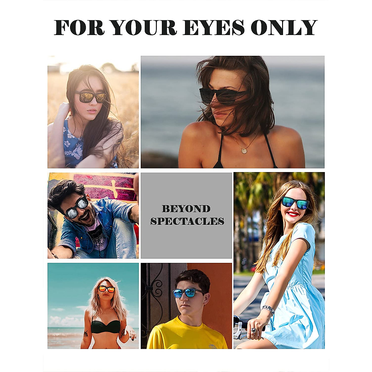 KALIYADI Sunglasses Men Polarized Sun glasses for Mens Womens Classic Matte Black Frame UV Protection 3pack(Grey/Ice Blue/Green)