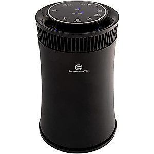 HEPA Air Purifiers for Home, Large Room Air Cleaner, Air Purifier for Bedroom, H13 True HEPA Filter Removes Odor, Pets Dander, Dust, Smoke, Pollen, For Office & Living Room - SilverOnyx 5-Speed Black